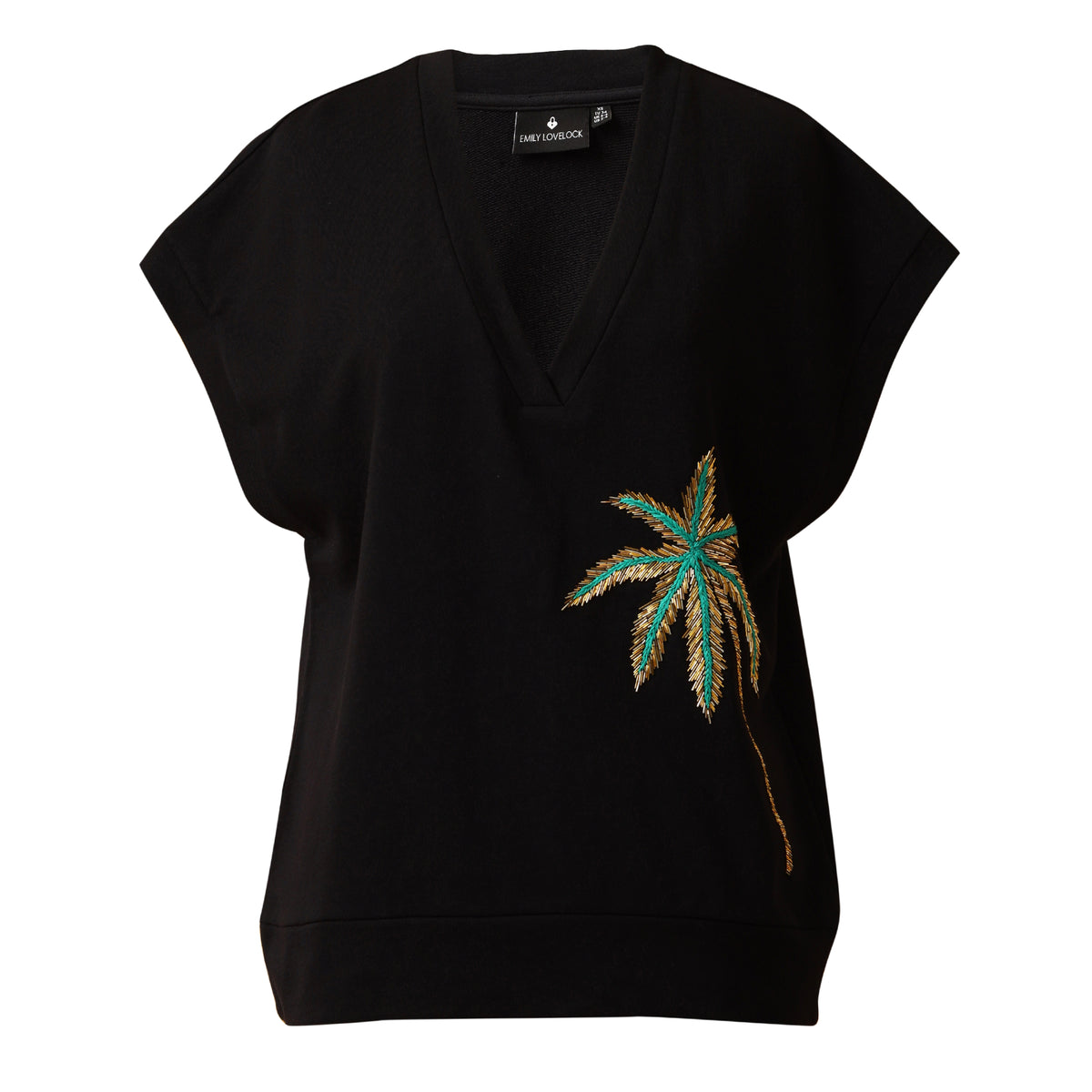 Ruth Hand Embroidered Vest - Black – EMILY LOVELOCK