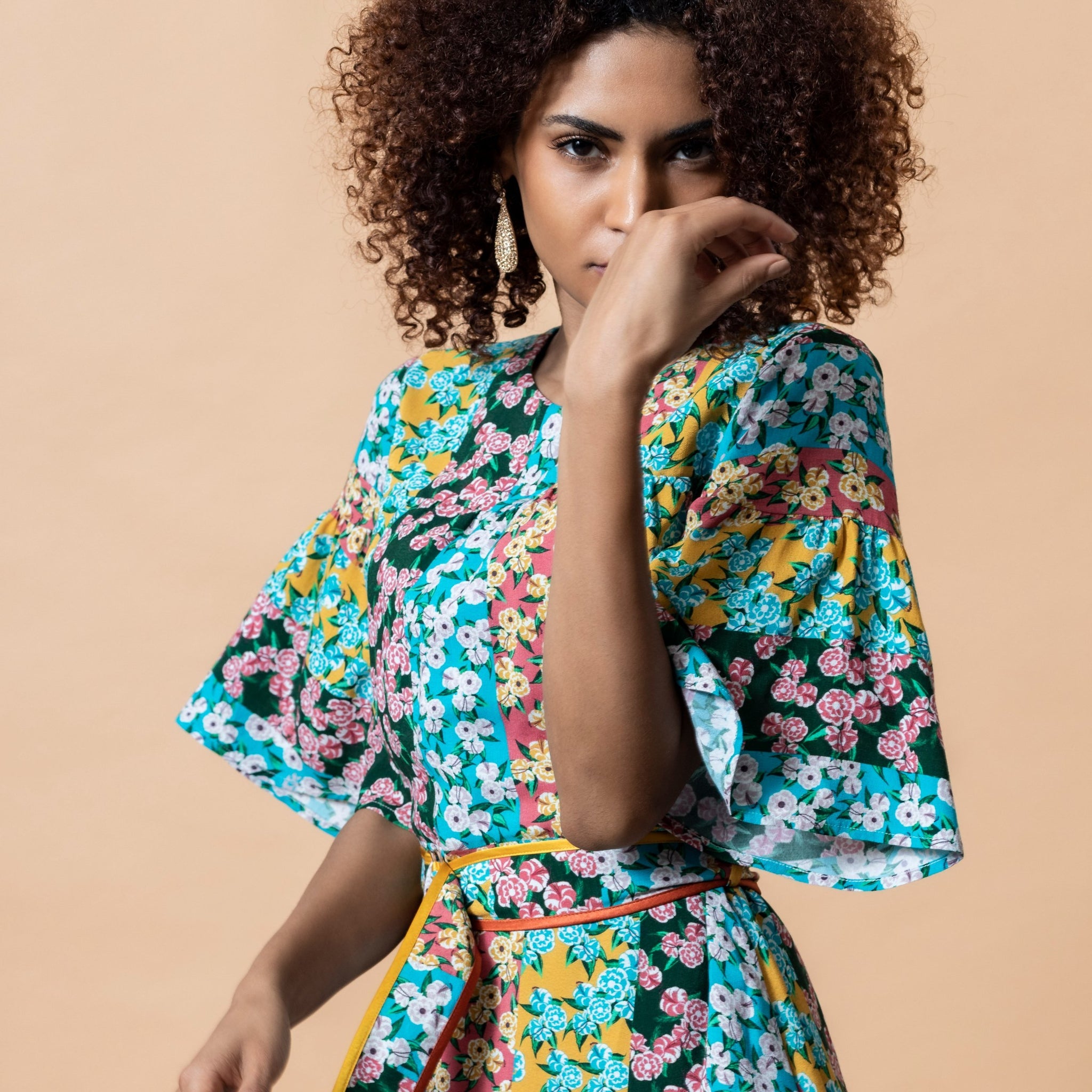 Multi Signature Print Dress – EMILY LOVELOCK