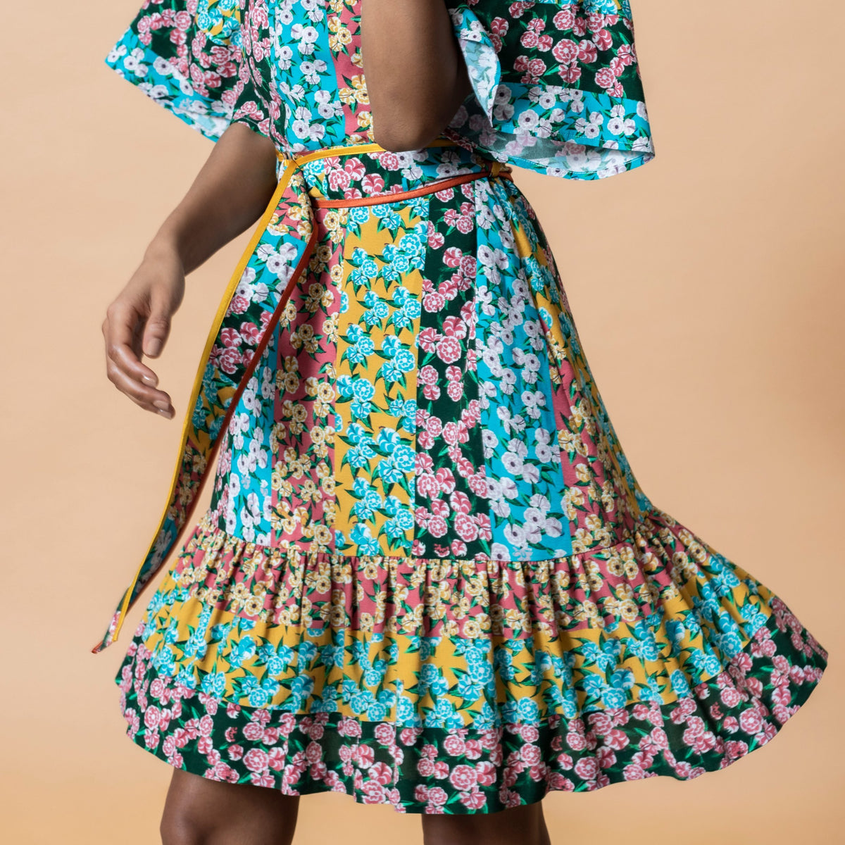 Multi Signature Print Dress – EMILY LOVELOCK