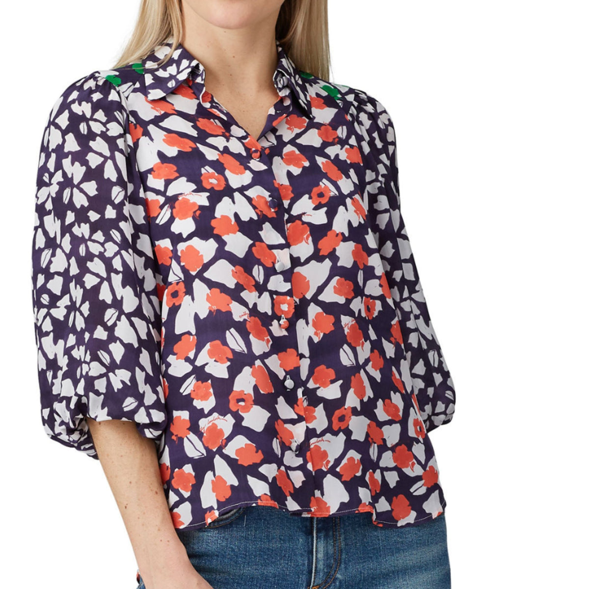 Print Mix Blouse – EMILY LOVELOCK