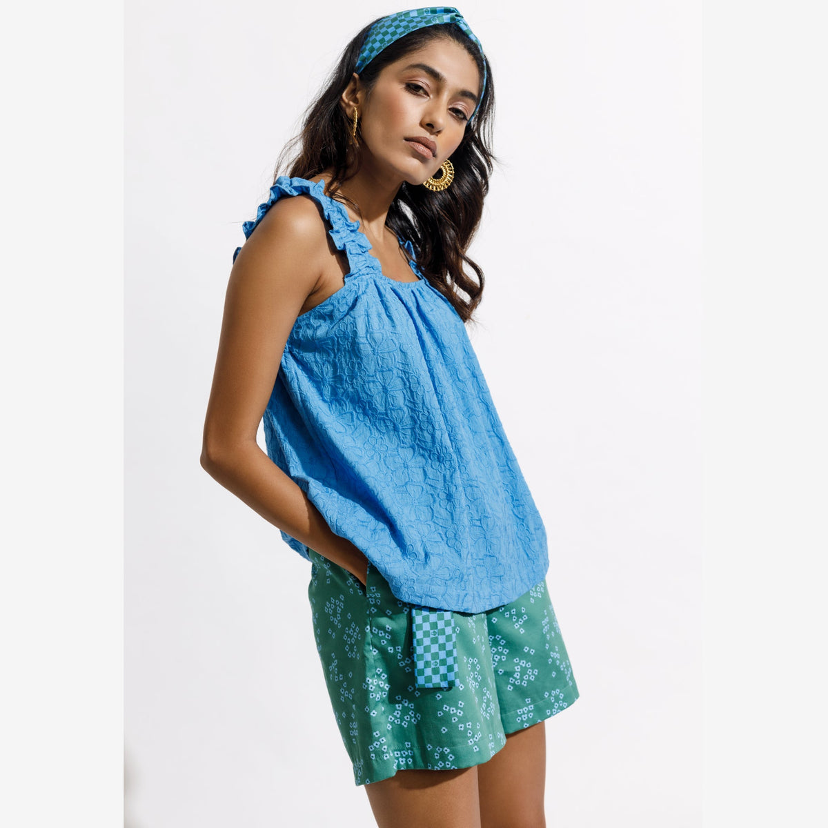 Silvia Top Blue – EMILY LOVELOCK